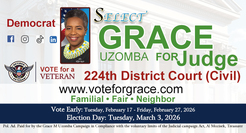 Grace Uzomba Campaign | Vote for District Judge, 224th District Court